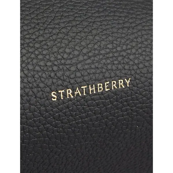 Strathberry Barra Logo-plaque Leather Tote Bag - Black