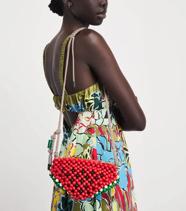 ALEMAIS Alemaïs Beaded Watermelon Shoulder Bag