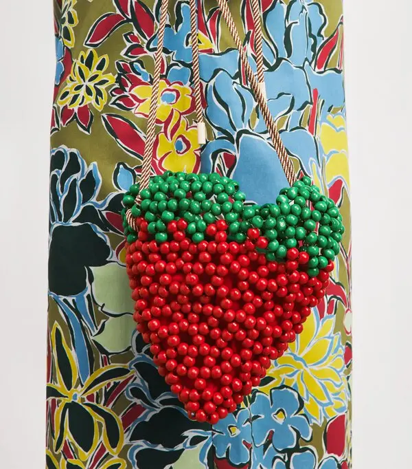 ALEMAIS Mini Beaded Strawberry Shoulder Bag