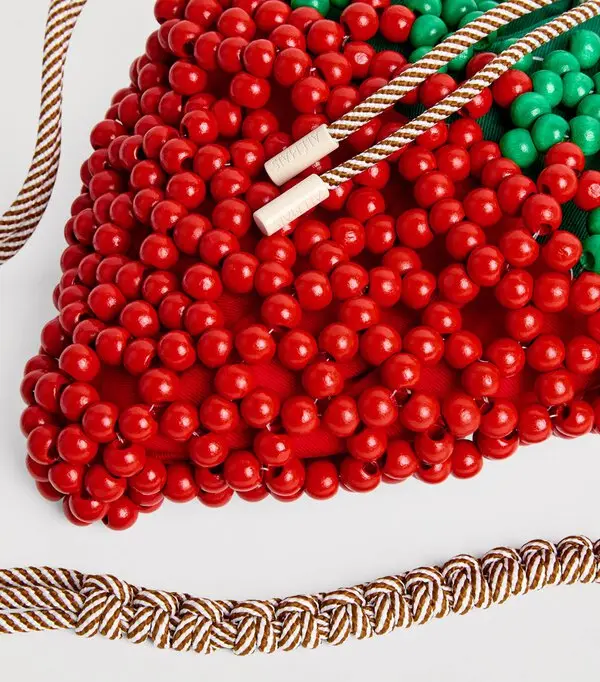 ALEMAIS Mini Beaded Strawberry Shoulder Bag