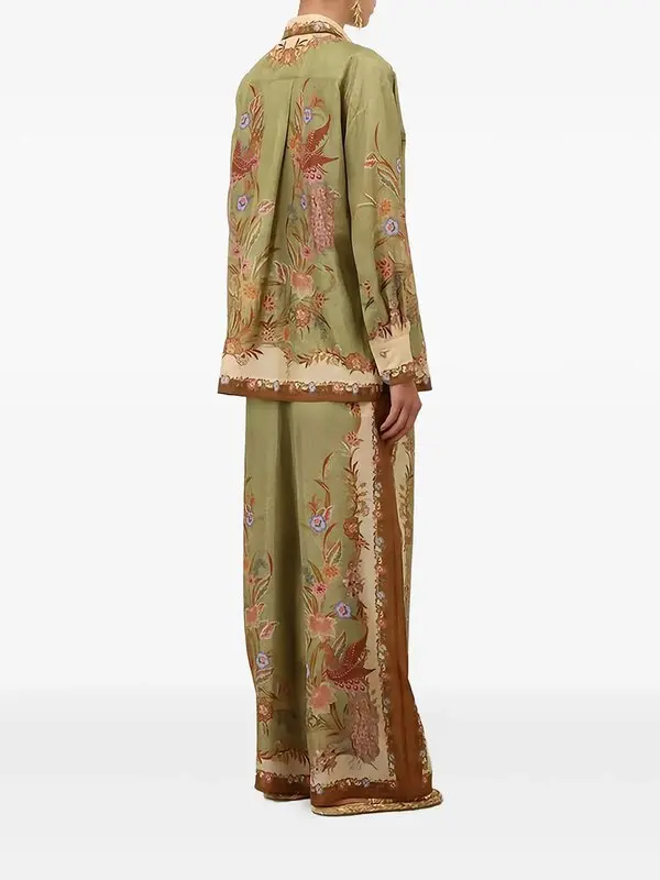 Zimmermann Indra Silk Shirt - Green