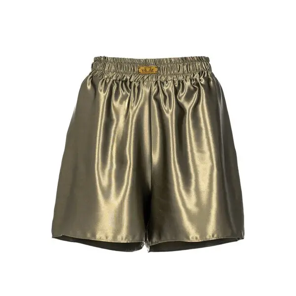 VAZAF Relaxed Fit Satin Shorts With Sheen Finish