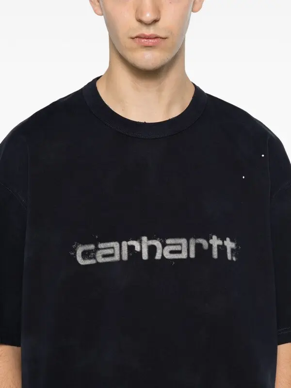 Carhartt Work In Progress Logo Cotton T-shirt - Blue