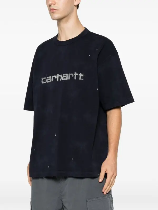 Carhartt Work In Progress Logo Cotton T-shirt - Blue
