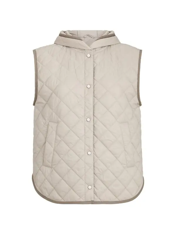 Brunello Cucinelli Quilted Down Vest - Grey