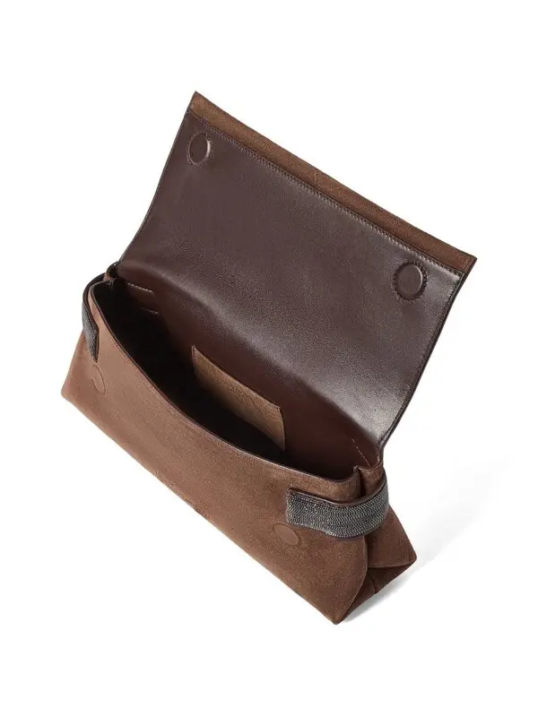 Brunello Cucinelli Leather Clutch - Beige