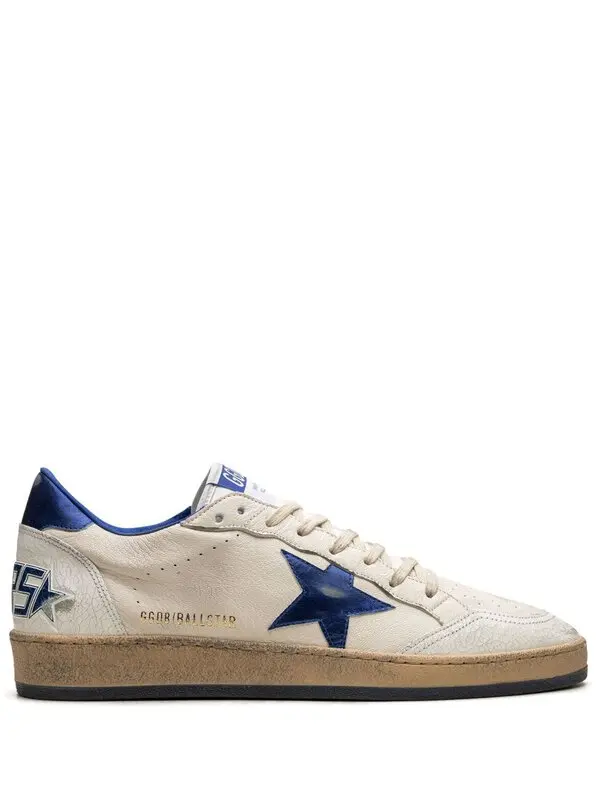 GOLDEN GOOSE Ball Star Leather Sneakers - Blue