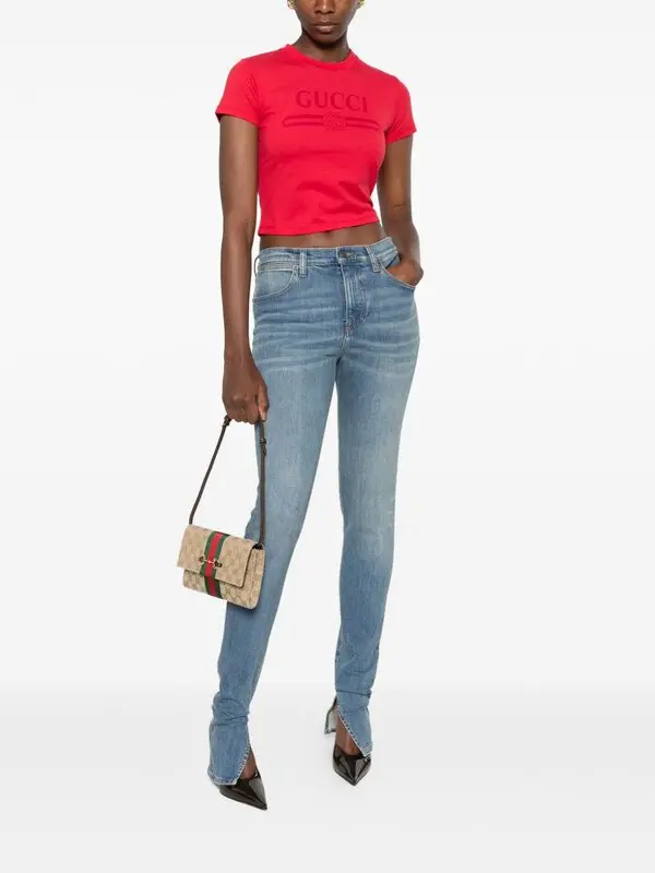 Gucci Logo Cotton T-shirt - Red