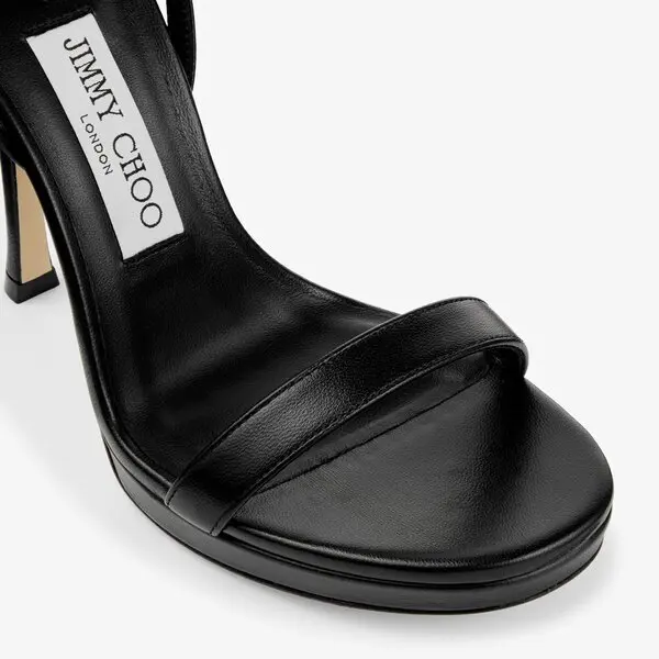 JIMMY CHOO Moza Platform 120 Stiletto Sandals - Black