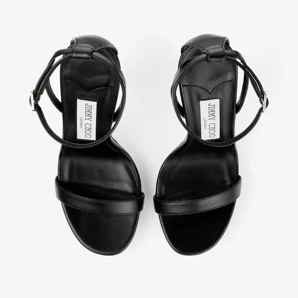 JIMMY CHOO Moza Platform 120 Stiletto Sandals - Black