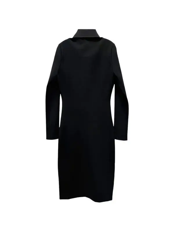 JIL SANDER Spread Collar Zip-up Midi Dress