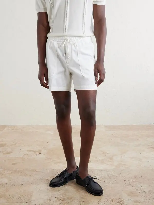 Mr P. Straight-leg Cotton Drawstring Shorts