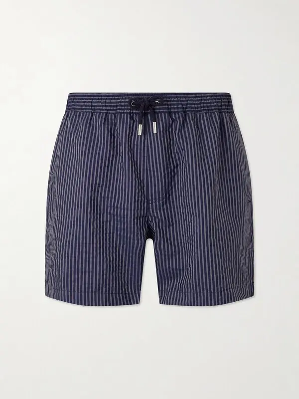 Mr P. Striped Swim Shorts - Blue