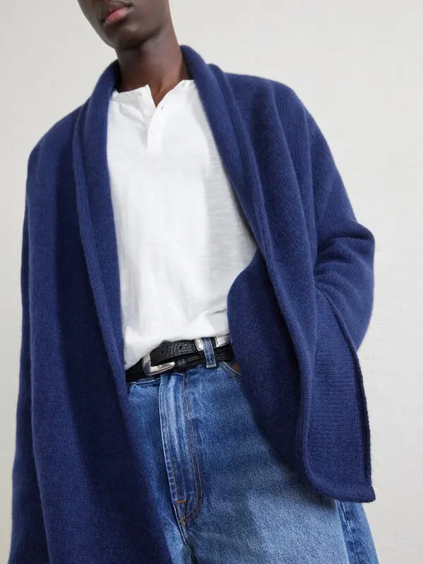 THE ELDER STATESMAN Shawl-collar Cashmere Cardigan