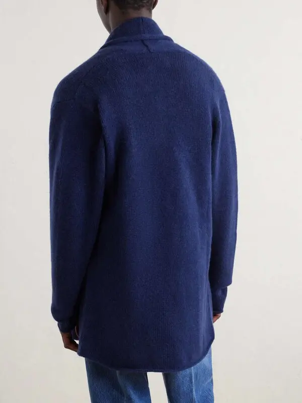 THE ELDER STATESMAN Shawl-collar Cashmere Cardigan