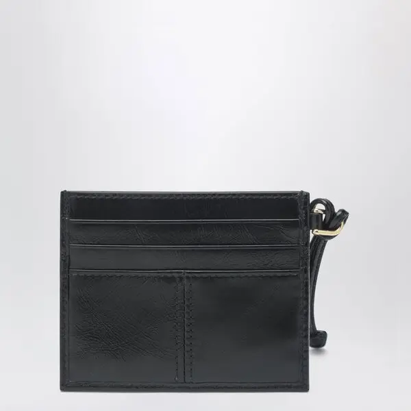 Prada Leather Card Holder With Triangle Logo