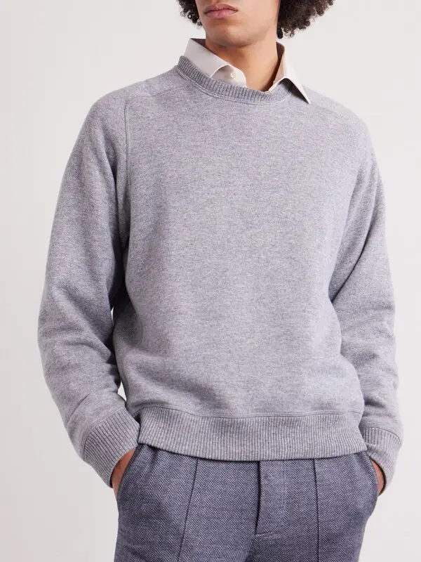 TOM FORD Cashmere And Cotton-blend Crew Neck Sweater