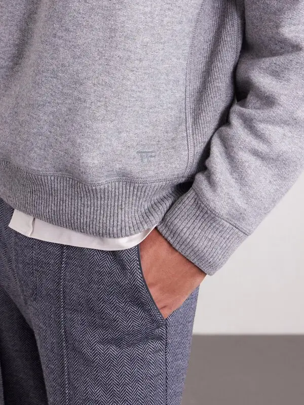 TOM FORD Cashmere And Cotton-blend Crew Neck Sweater