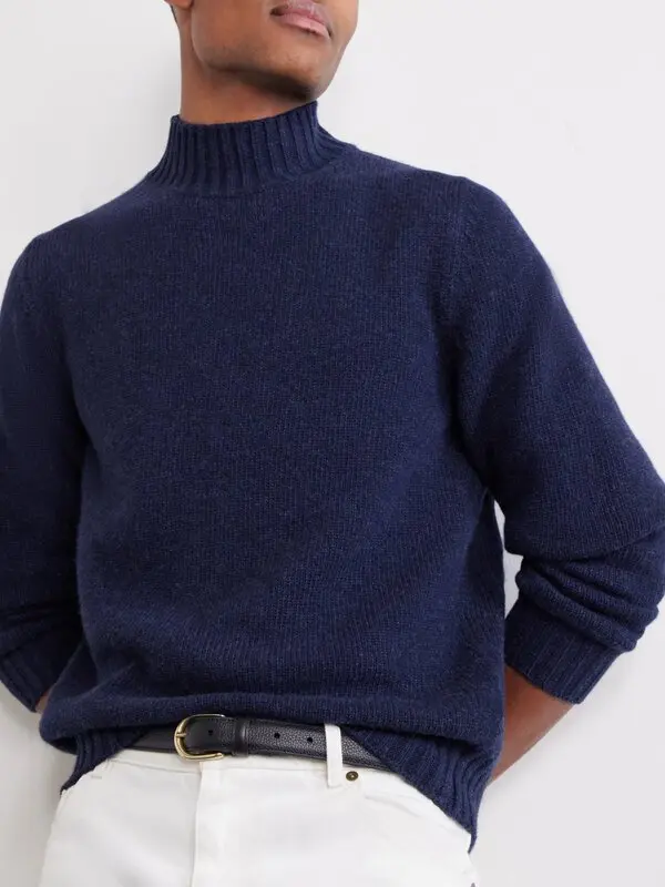 Fedeli Onda Wool And Cashmere-blend High Neck Sweater