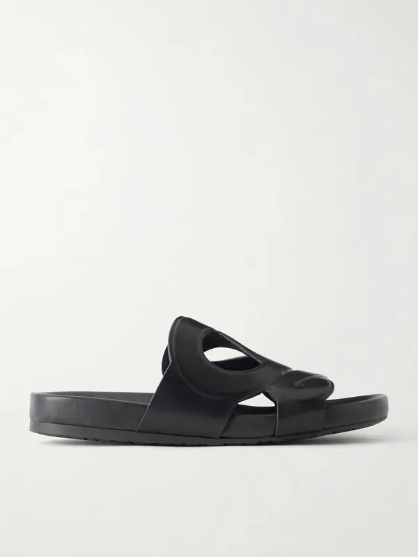 Loewe Leather Slides - Black