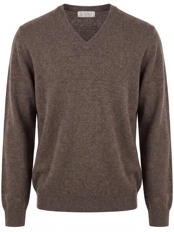 Brunello Cucinelli Cashmere V-neck Sweater - Multicolor