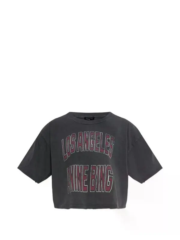 ANINE BING Johnny Logo T-shirt - Black
