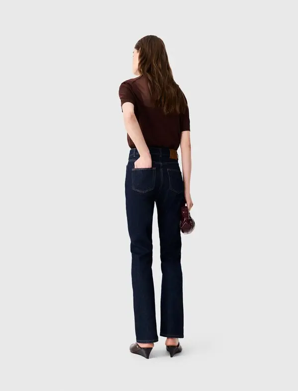 Maje Straight Leg Raw Denim Jeans