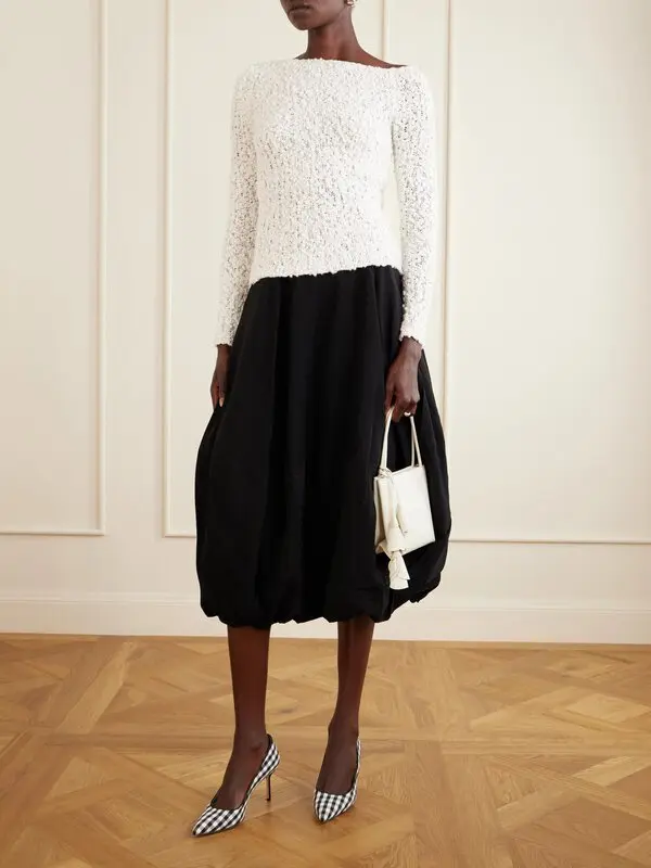 Manolo Blahnik Checked Woven Pumps
