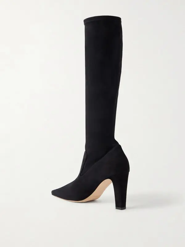Manolo Blahnik Pavisco 90 Suede Knee-high Boots