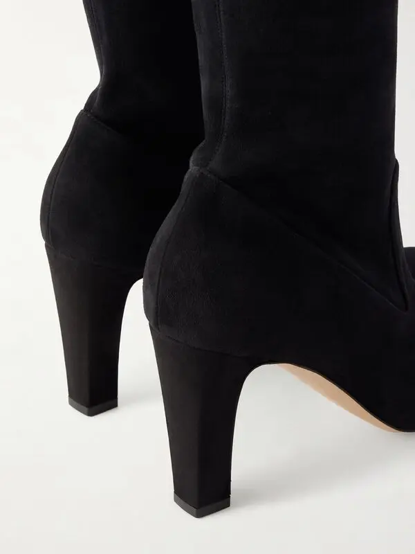 Manolo Blahnik Pavisco 90 Suede Knee-high Boots