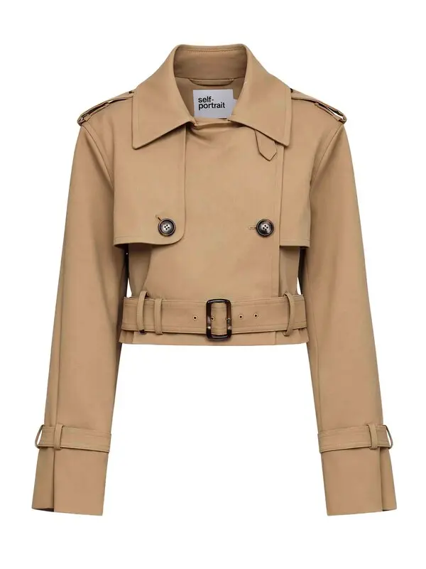 SELF-PORTRAIT Cropped Trench Jacket