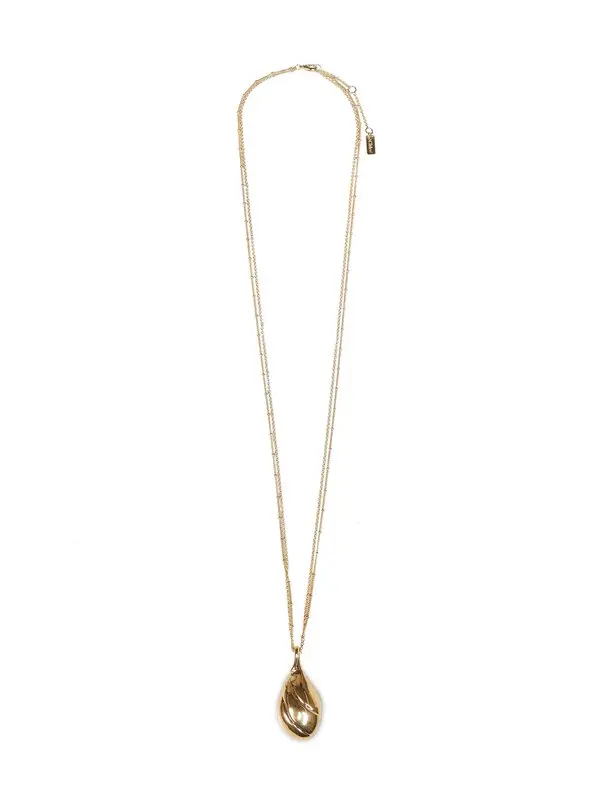 Chloé Gold Metal Pendant Necklace With Mirror Detail - Multicolor