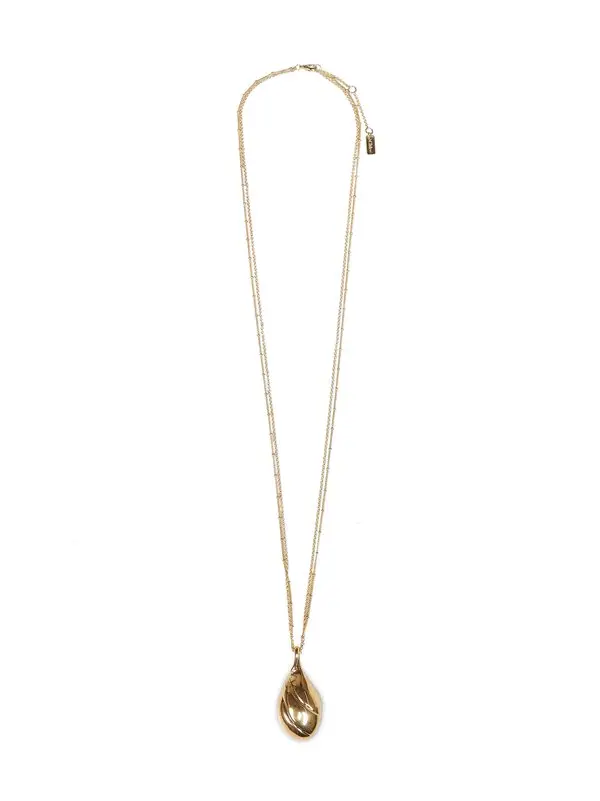 Chloé Gold Metal Pendant Necklace With Mirror Detail - Multicolor