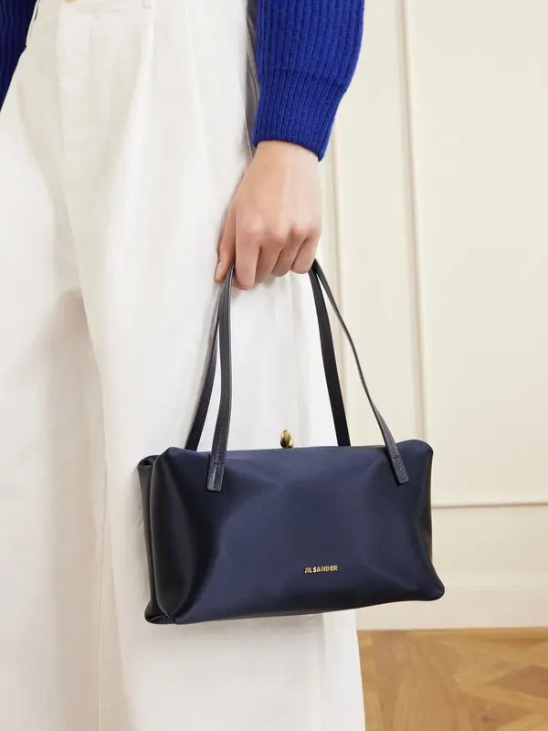 JIL SANDER Goji Pillow Satin Shoulder Bag - Blue