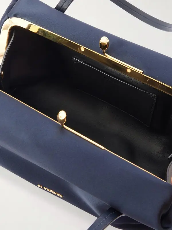 JIL SANDER Goji Pillow Satin Shoulder Bag - Blue