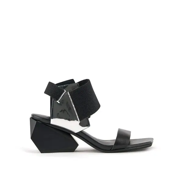 United Nude Black / Silver Ricky Sandal Mid Black - Black/silver