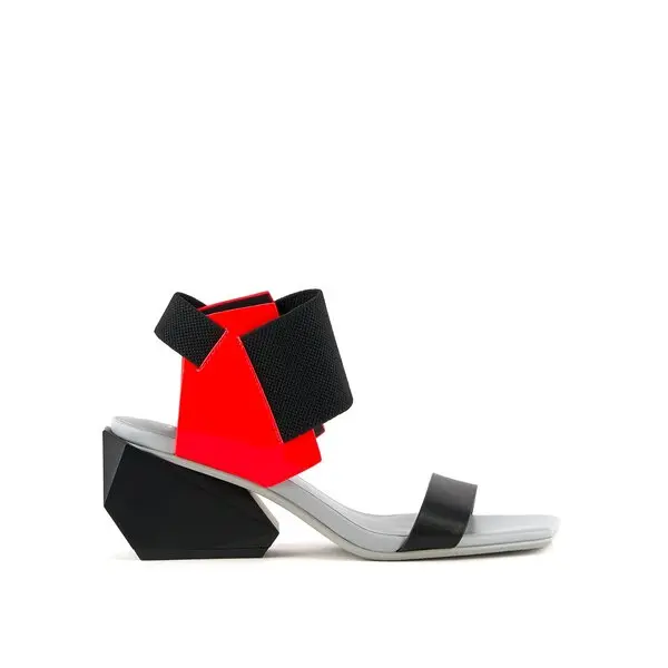 United Nude Red / Black Ricky Sandal Mid Fluo Red - Red/black