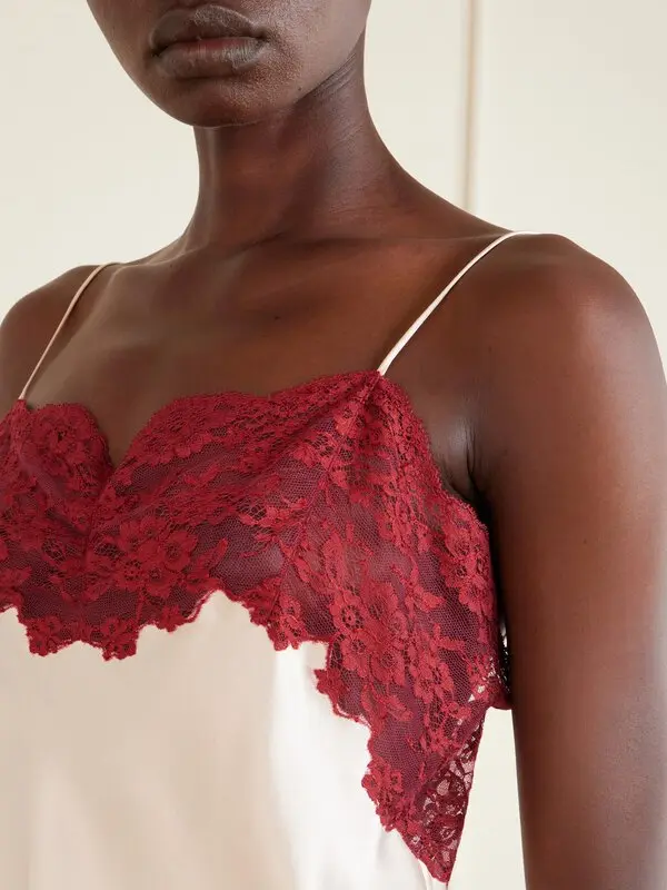 Saint Laurent Lace-trimmed Silk-satin Camisole