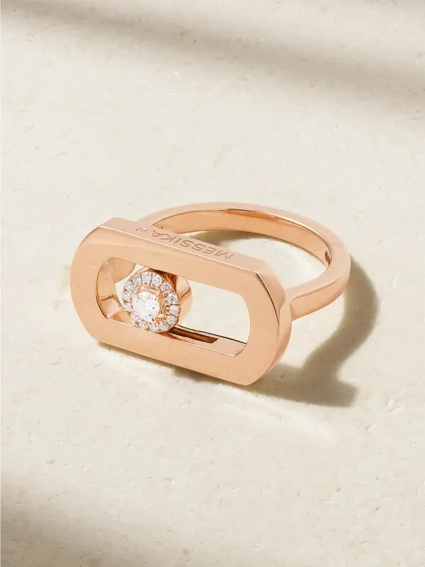 Messika 18kt Rose Diamond Ring - Gold
