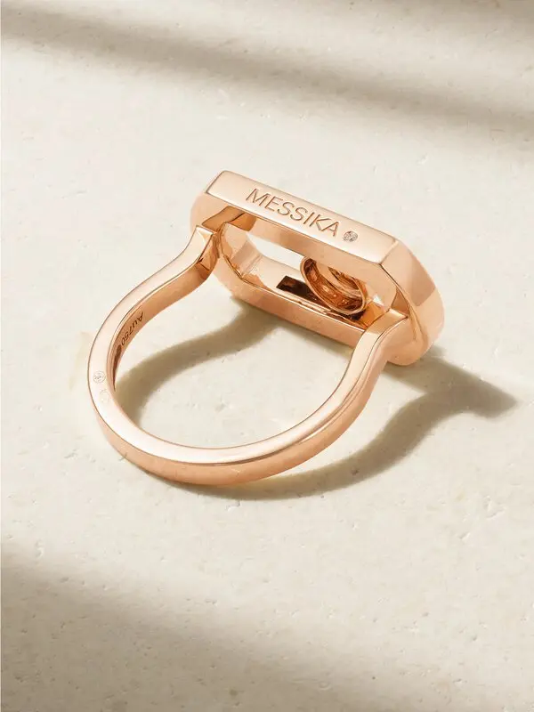 Messika 18kt Rose Diamond Ring - Gold
