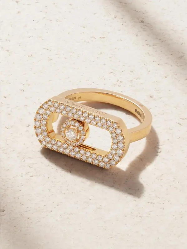 Messika 18 Karat Rose Diamond Ring - Gold