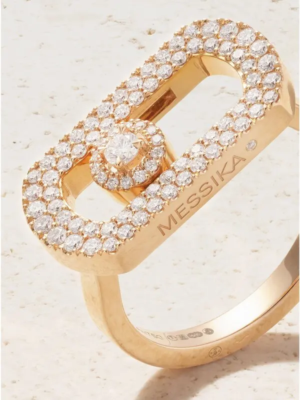 Messika 18 Karat Rose Diamond Ring - Gold