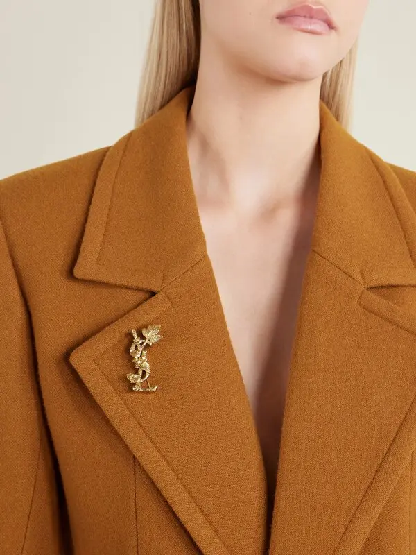 Saint Laurent Cassandre Hydrangea Brooch
