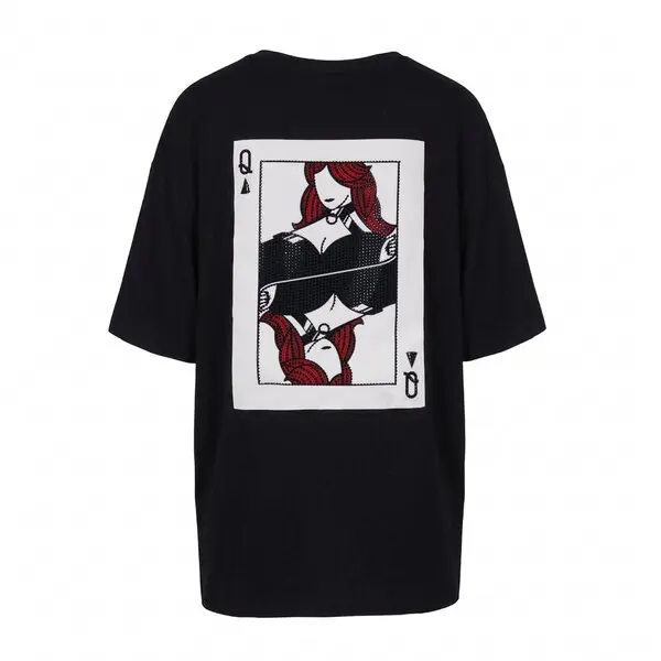 VAZAF Oversized Cotton Queen Logo T-shirt