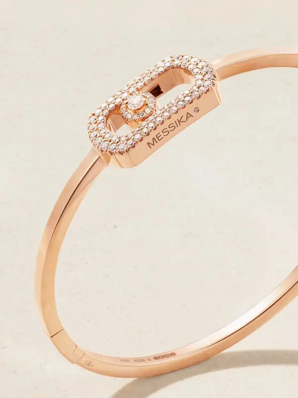 Messika So Move 18k Rose Diamond Pavé Bracelet - Gold