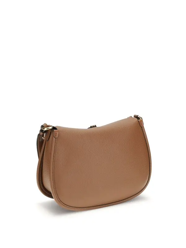 Etro Medium Pony Bag In Grained Leather - Brown