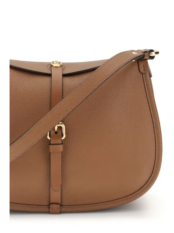 Etro Medium Pony Bag In Grained Leather - Brown