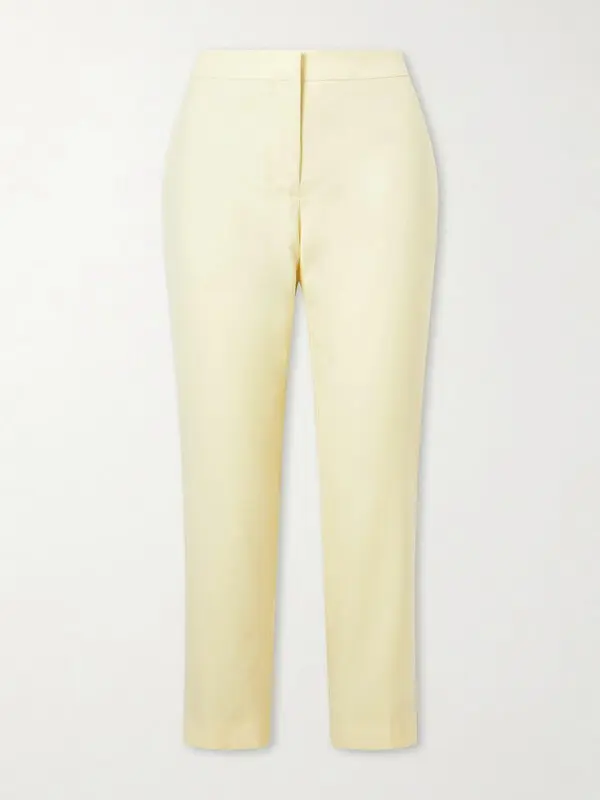 Alexander McQueen Wool Straight-leg Tailored Trousers - Yellow