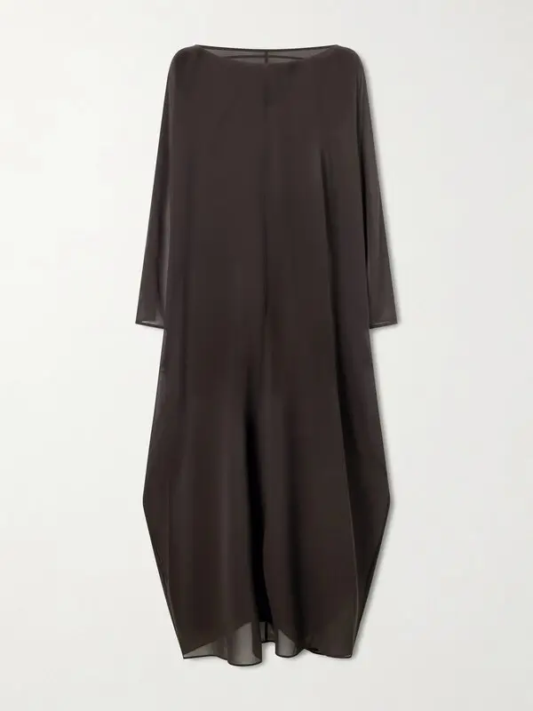 Staud Nour Open-back Chiffon Cover-up - Brown