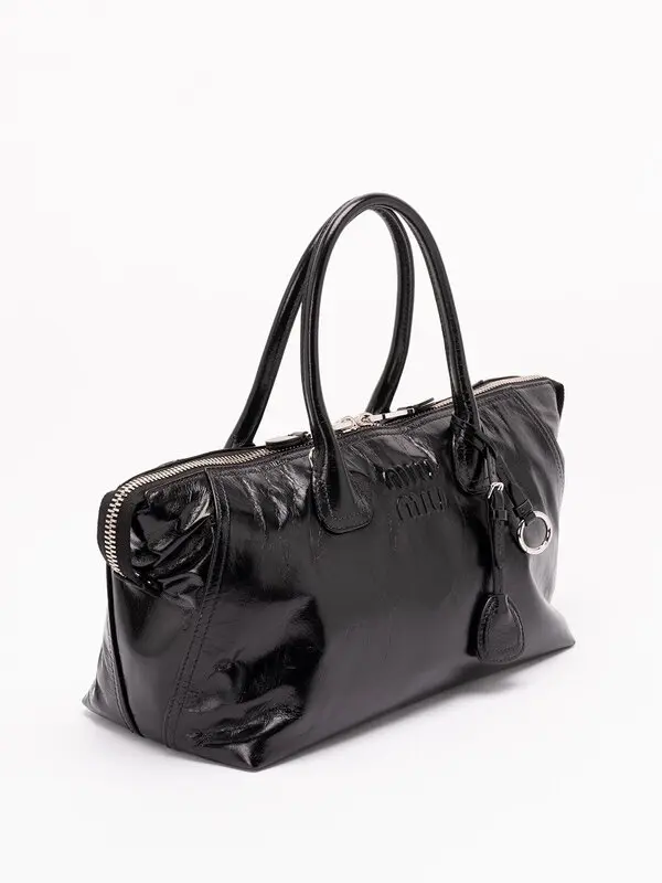 Miu Miu Shiny Leather Top Handle Bag